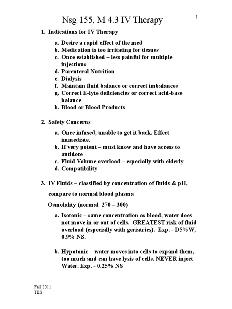 IV Therapy | Intravenous Therapy | Clinical Medicine