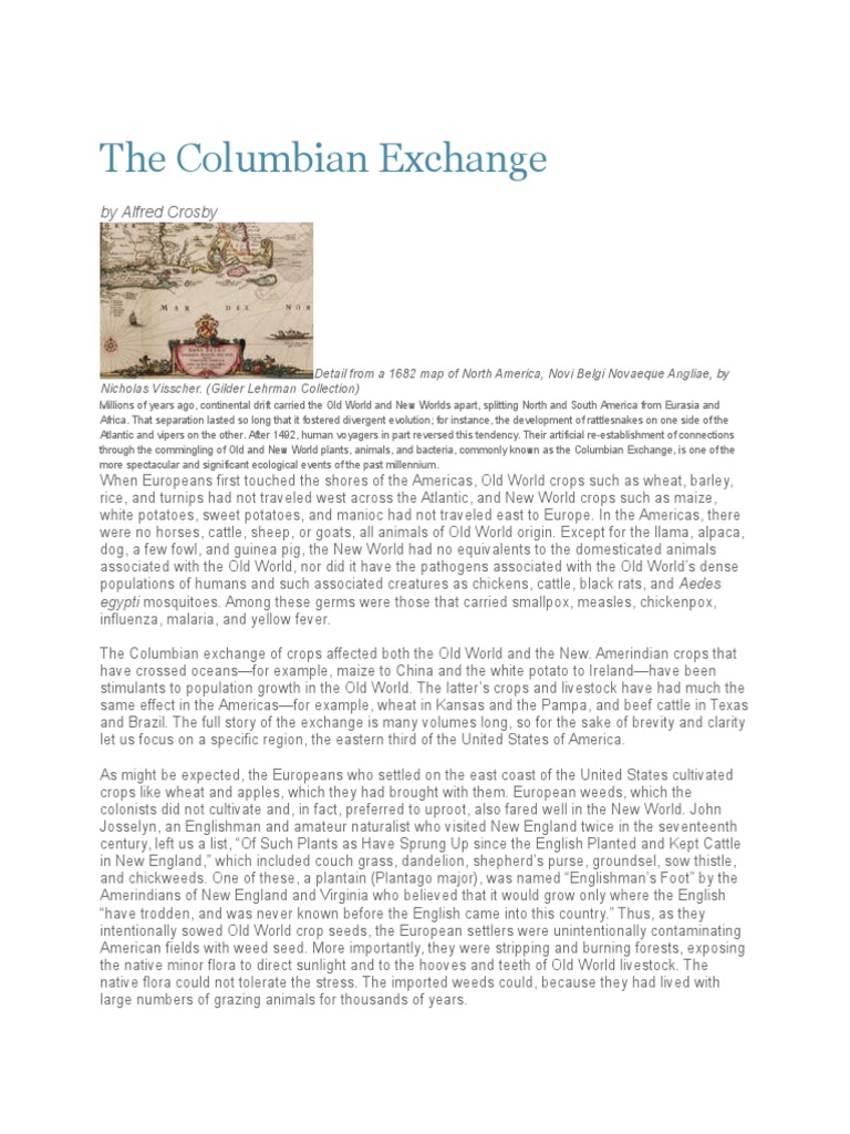 Age of Exploration The Columbian Exchange | PDF | History