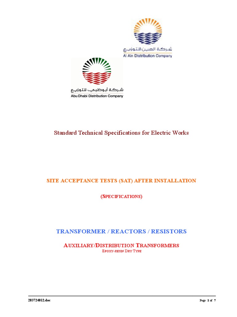 Transformer Sat Addc & Aadc | PDF | Transformer | Electrical Resistance ...