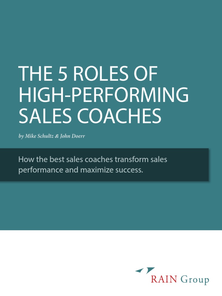 The 5 Roles of High-Performing Sales Coaches | PDF | Sales | Habits