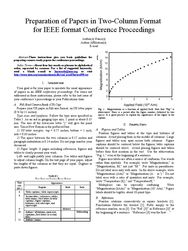 IEEE Format | PDF | Typefaces | Bracket