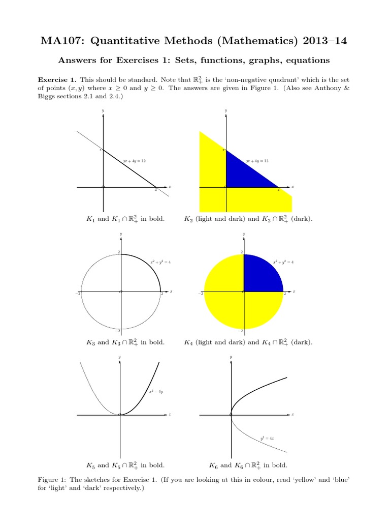Answers - Sets, Functions, Graphs, Equations PDF | PDF | Function ...
