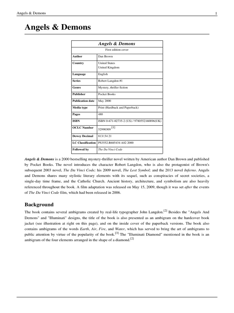 Angels & Demons PDF | PDF