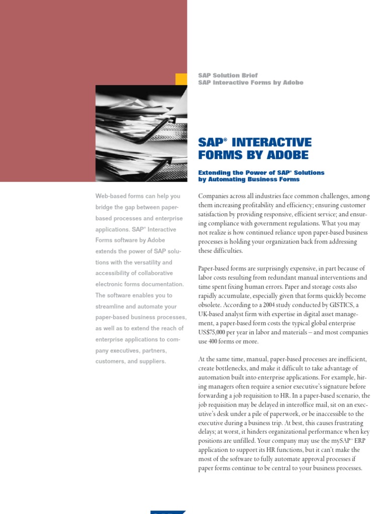 SAP Adobe Forms | PDF | Sap Se | Service Oriented Architecture
