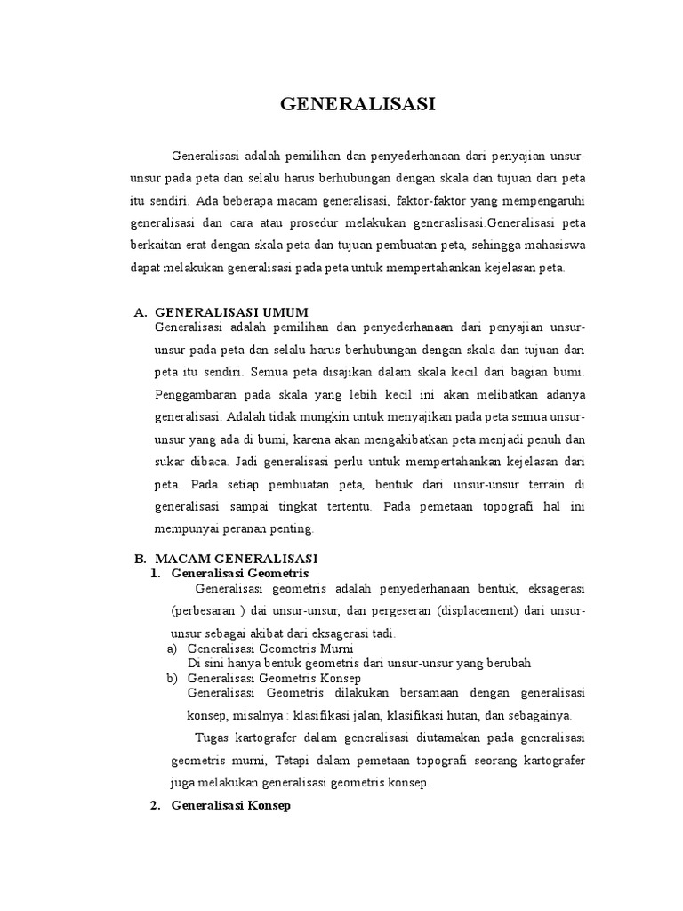 GENERALISASI | PDF