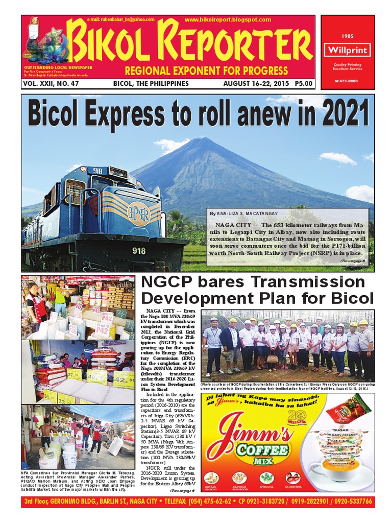 Bicol Express To Roll Anew in 2021: NGCP Bares Transmission Development ...