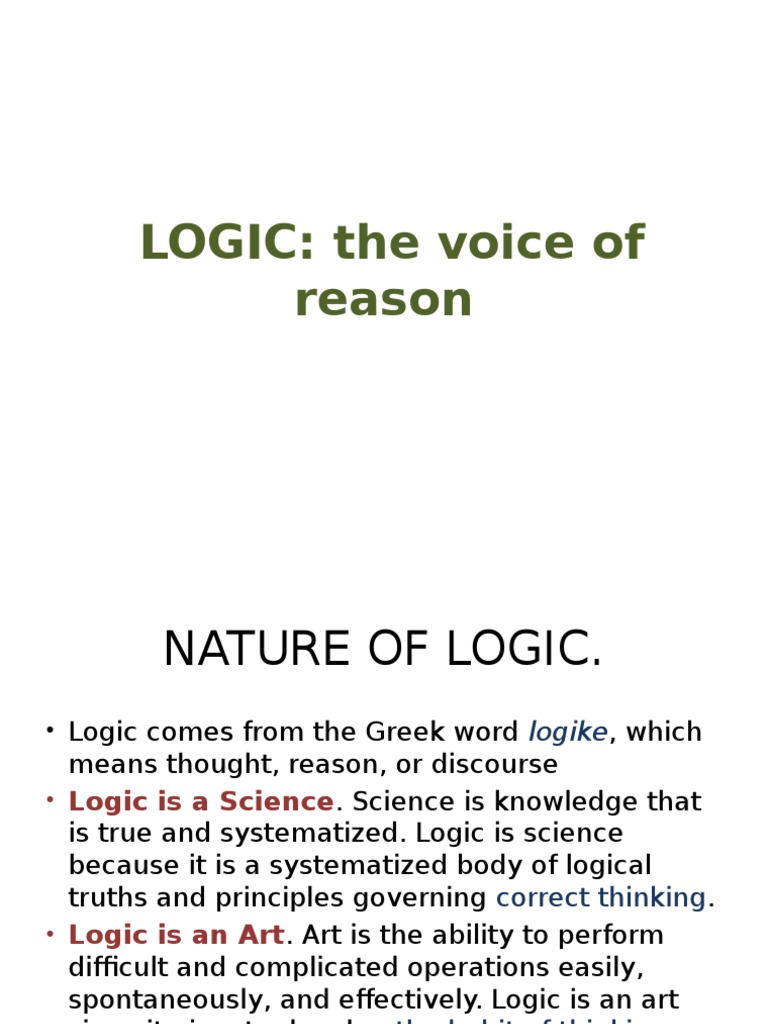 An Introduction to Logic: Examining the Nature, Objects, Importance ...