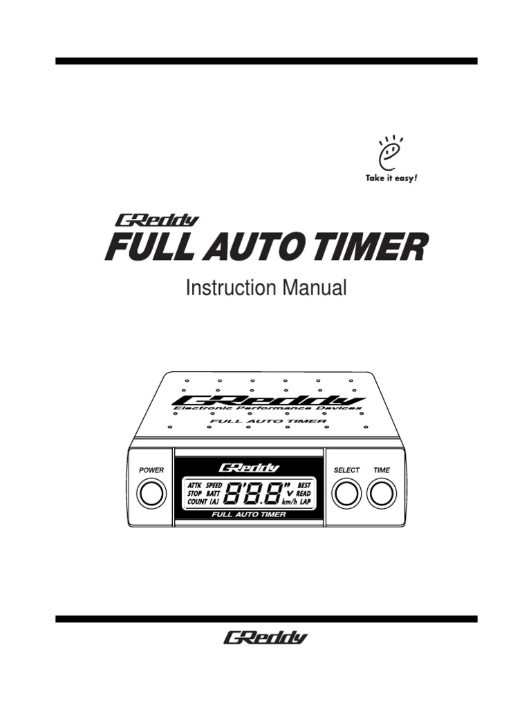 GReddy Turbo Timer Installation Guide | PDF