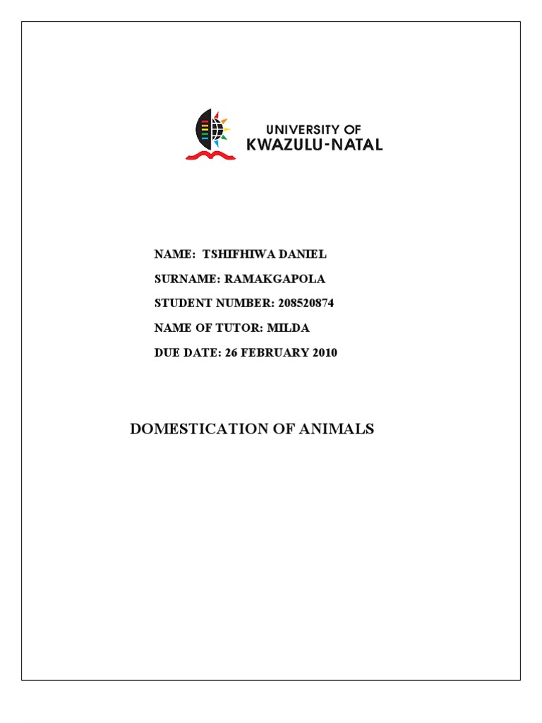 Domestication - Docx 2 | PDF | Domestication | Human