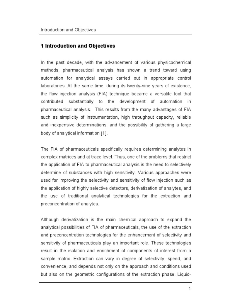 Introduction and Objectives | PDF | Analytical Chemistry | Chromatography
