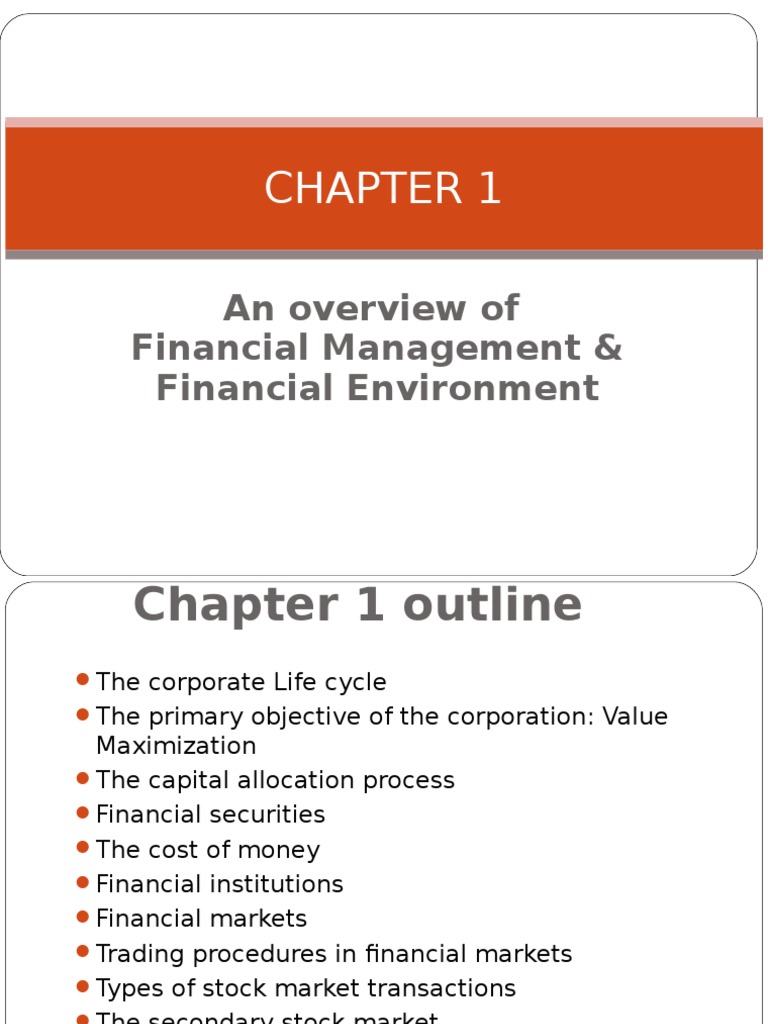 An Overview of Financial Management & Financial Environment | Download ...