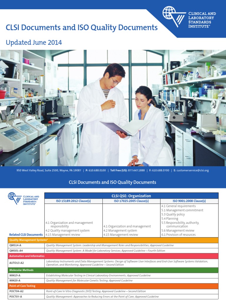 Guidance on Quality Management Documents for Laboratories Seeking ISO ...