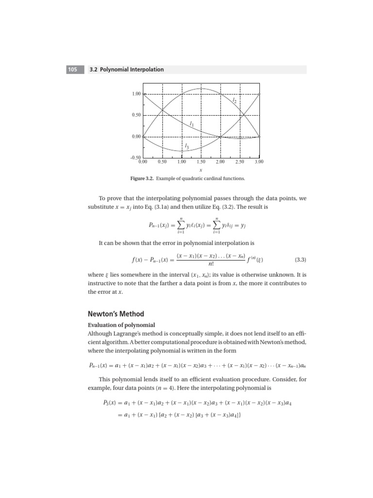 Newton Polynomials | PDF | Interpolation | Polynomial
