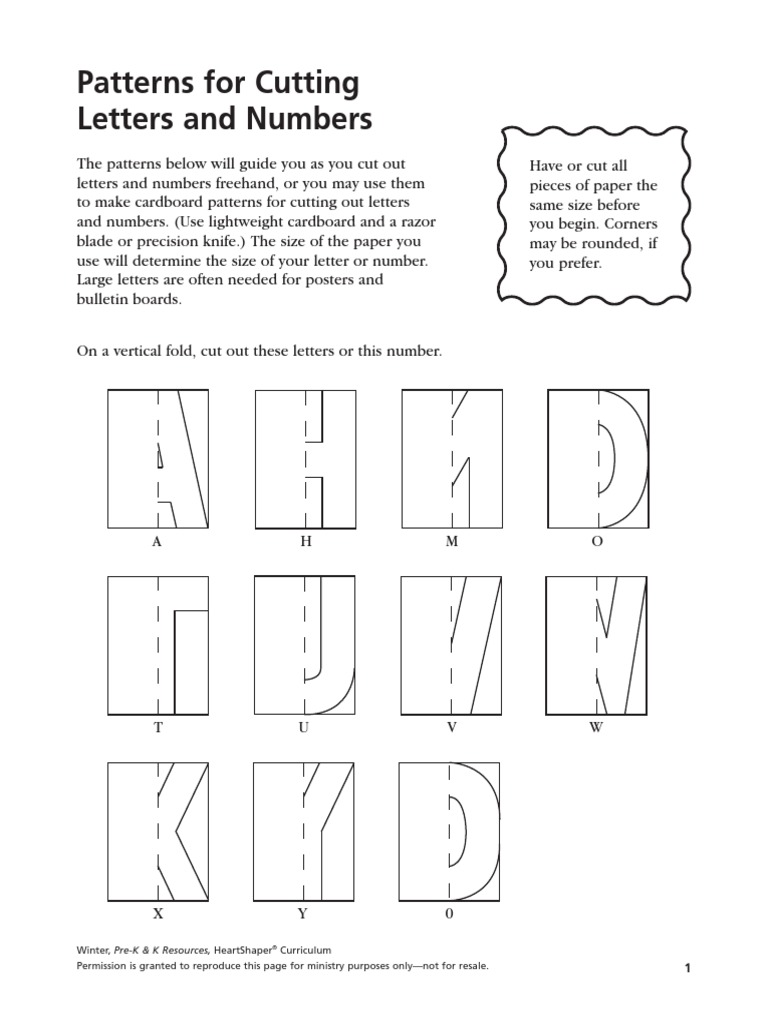 Cutouts For Letters and Numbers | PDF | Blade | Knife