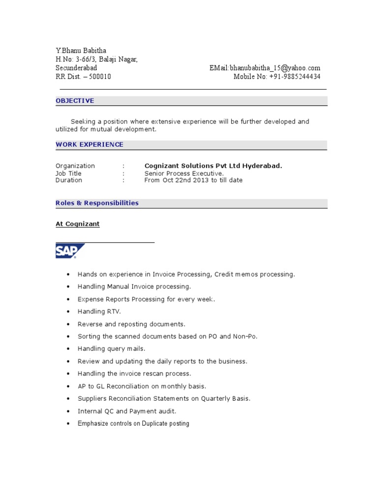 Bhanu Resume | PDF | Finance & Money Management