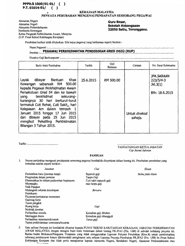 Penyata Perubahan | PDF
