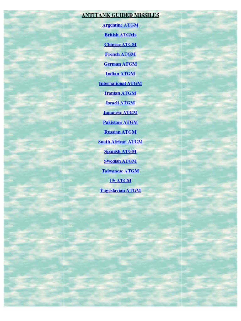 Antitank Guided Missiles | PDF | Missile | Missile Types
