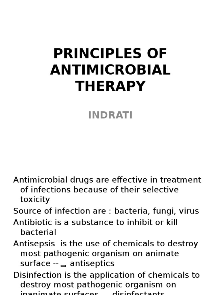 Principles of Antimicrobial Therapy | Antimicrobial | Antibiotics