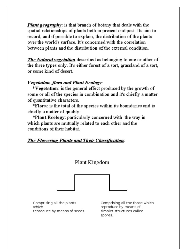 Plant Geography and Ecology Overview | PDF | Science & Mathematics