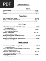 Mozambik Food Menu | PDF | Curry | Sauce