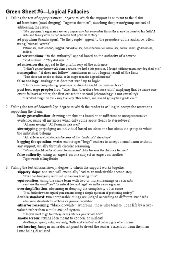 Logical Fallacies | Download Free PDF | Much Ado About Nothing | Argument