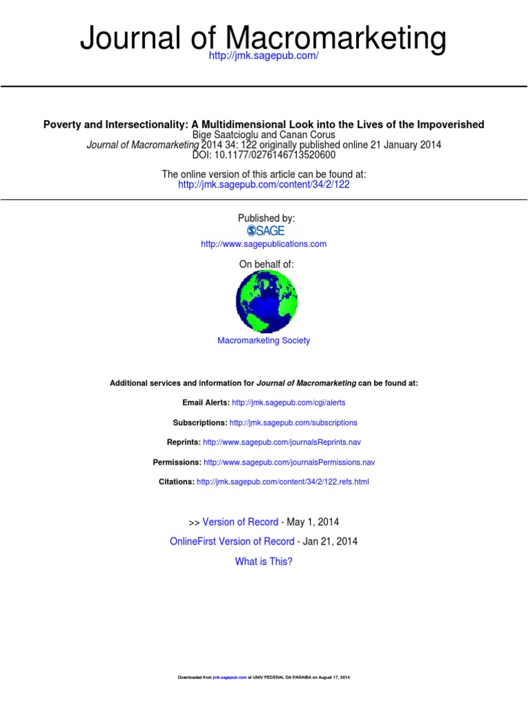 Poverty and Intersectionality | PDF | Intersectionality | Social Stigma