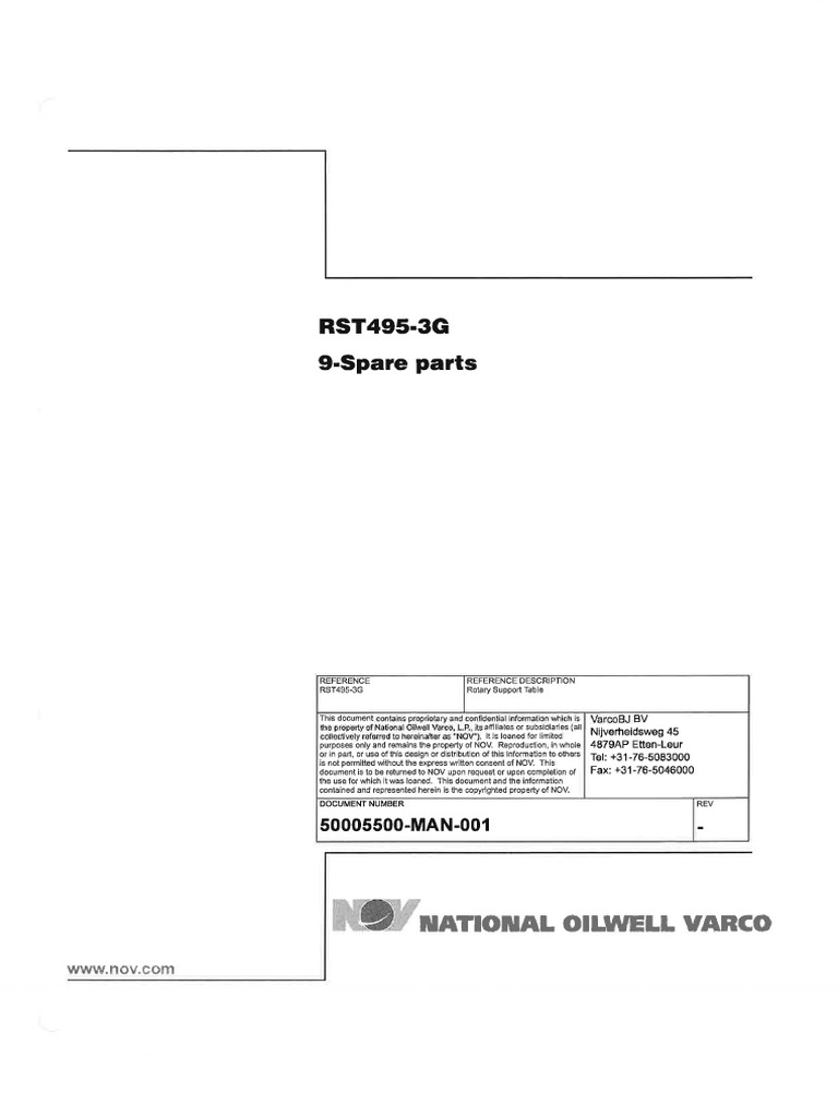 16 - NOV Rotary Table RST-495-3G | PDF