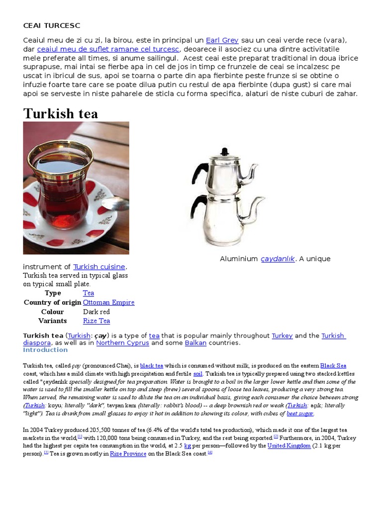 Ceai Turcesc | Download Free PDF | Caffeinated Drinks | Drink