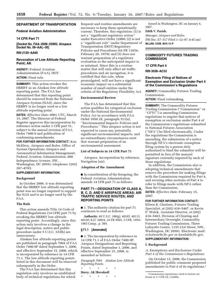 Rule: Commodity Pool Operators and Commodity Trading Advisers ...