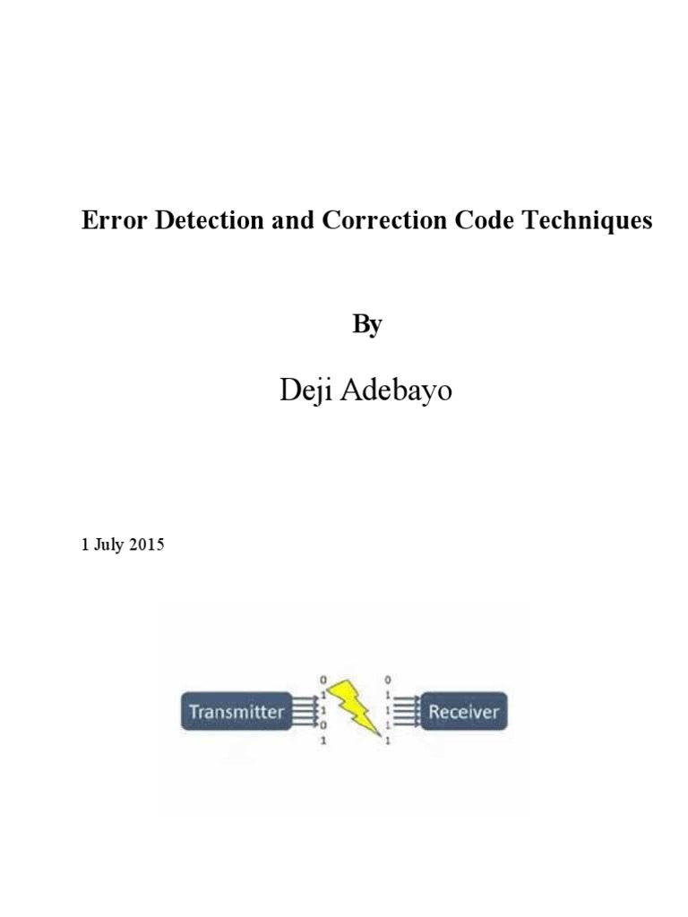Error Detection And Correction Code Error Detection And Correction Network Packet Free 30