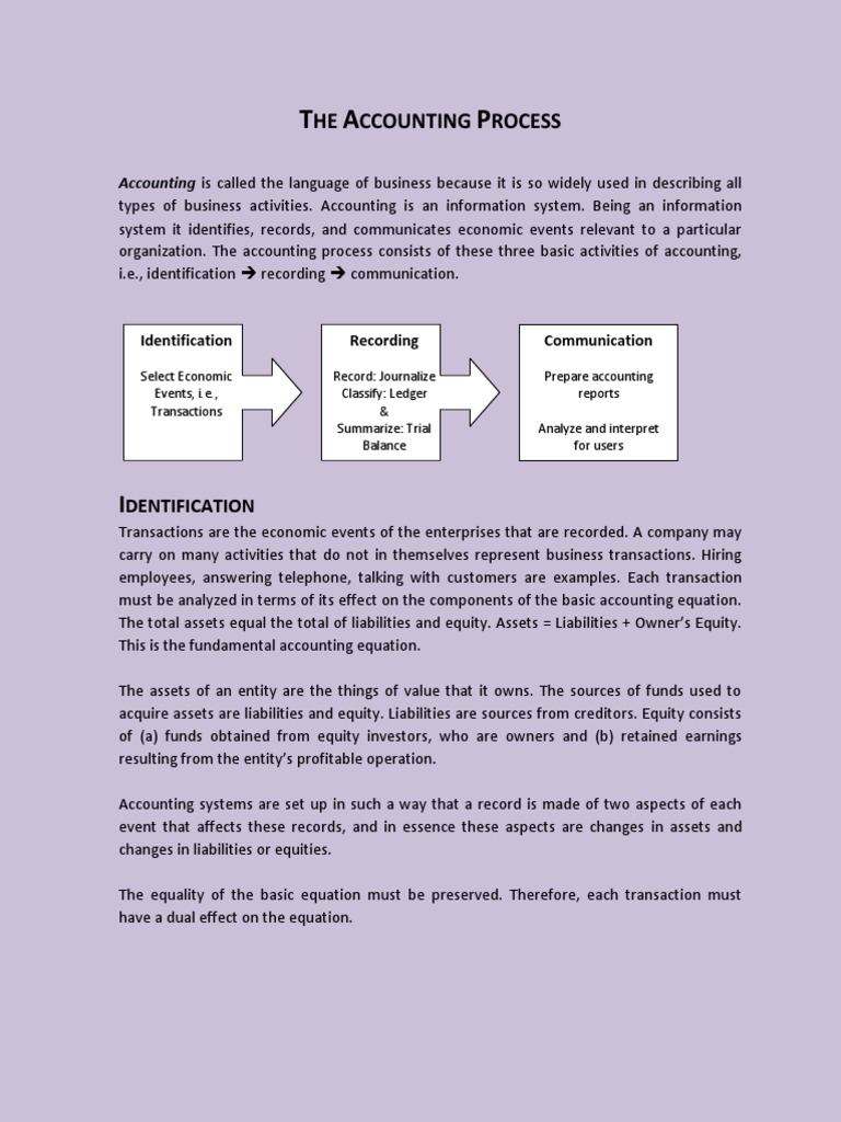 Accounting Process | PDF | Debits And Credits | Business Economics