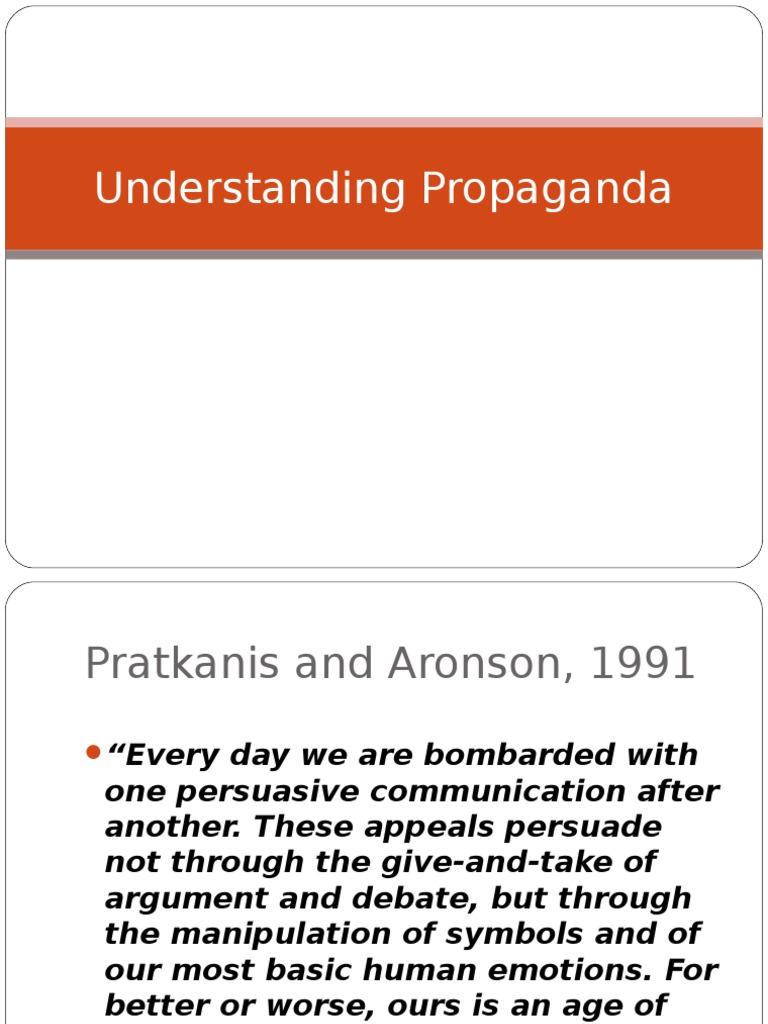 Understanding Propaganda | PDF | Propaganda | Political Science