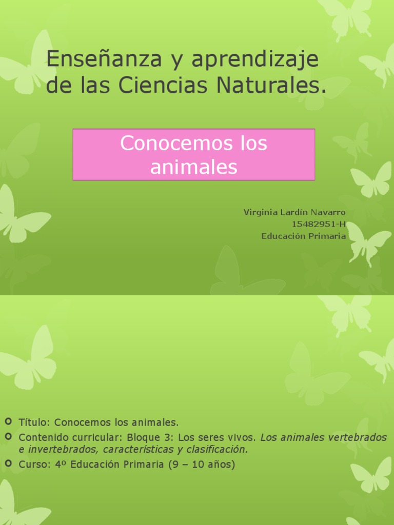 Unidad Didáctica Animales | PDF | Mamíferos | Vertebrados