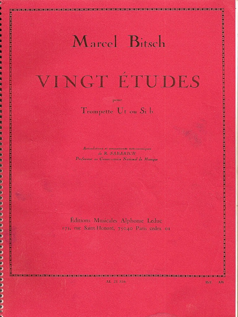 Vingt Etudes Marcel Bitsch | PDF | Entertainment (General)