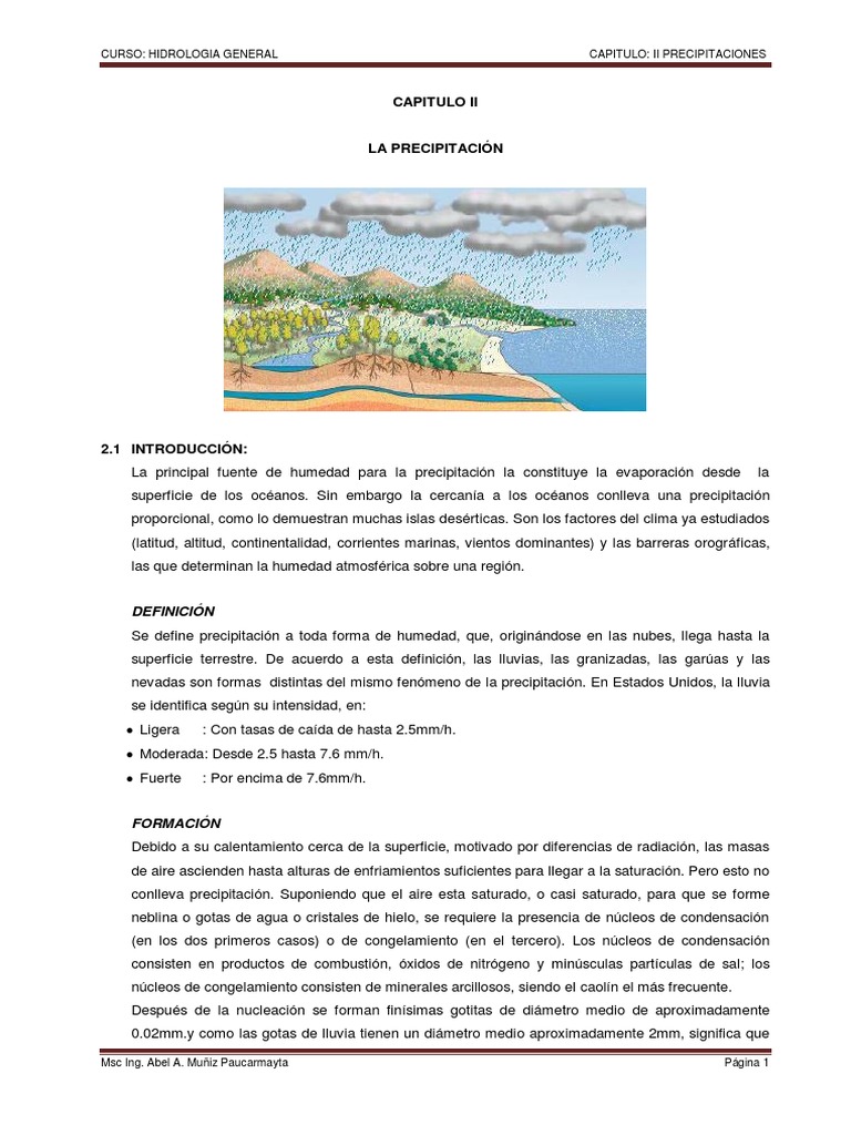 Tipos y Formación de Precipitaciones | PDF | Precipitación | Nube
