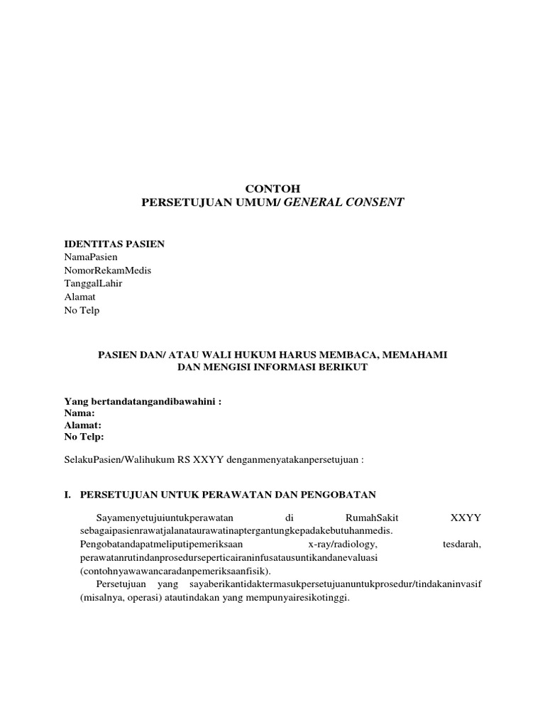 Contoh General Consent | PDF