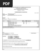 Housing Society Maintenance Bill Format 01 | PDF | Payments