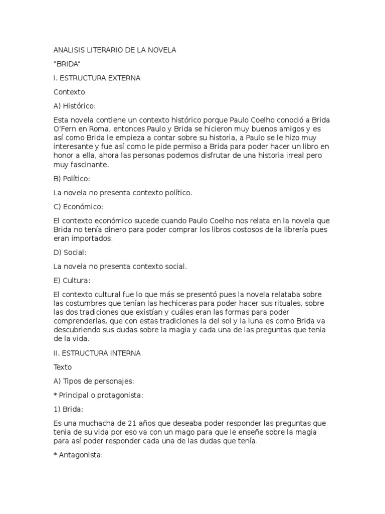 Analisis Literario de La Novela | PDF | Narración | Novelas