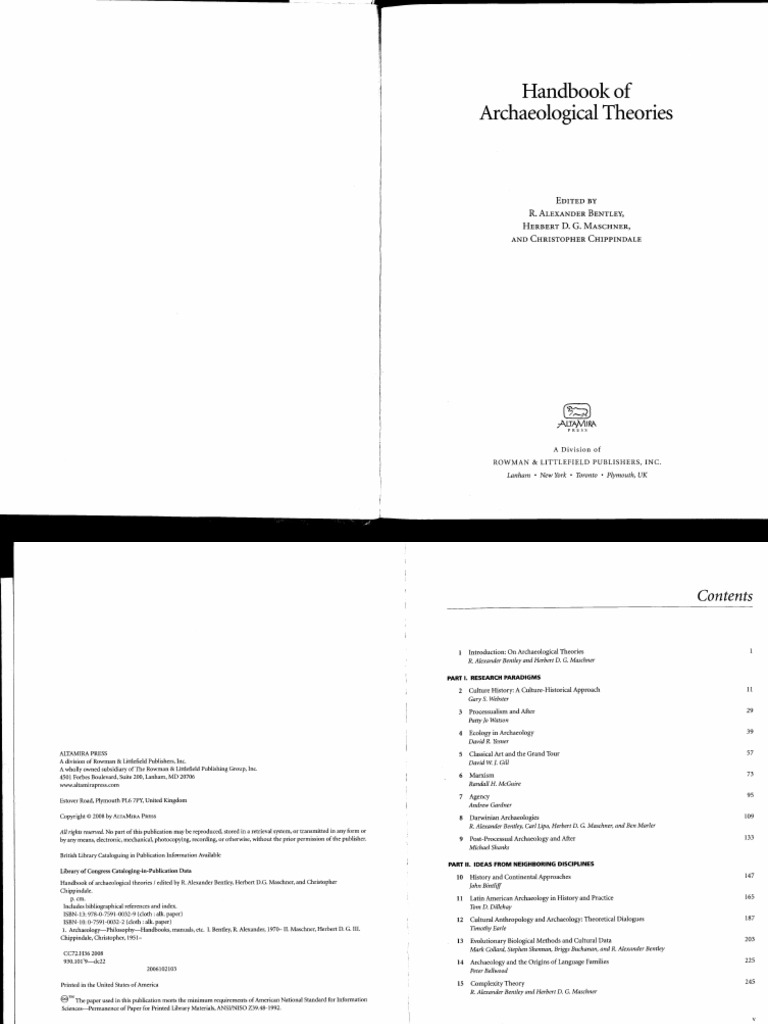 Handbook of Archaeological Theories | PDF