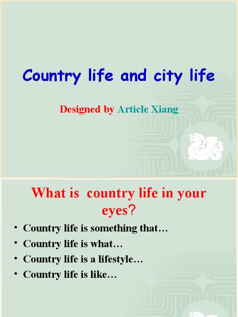 Country Life and City Life: Designed by | PDF | Languages