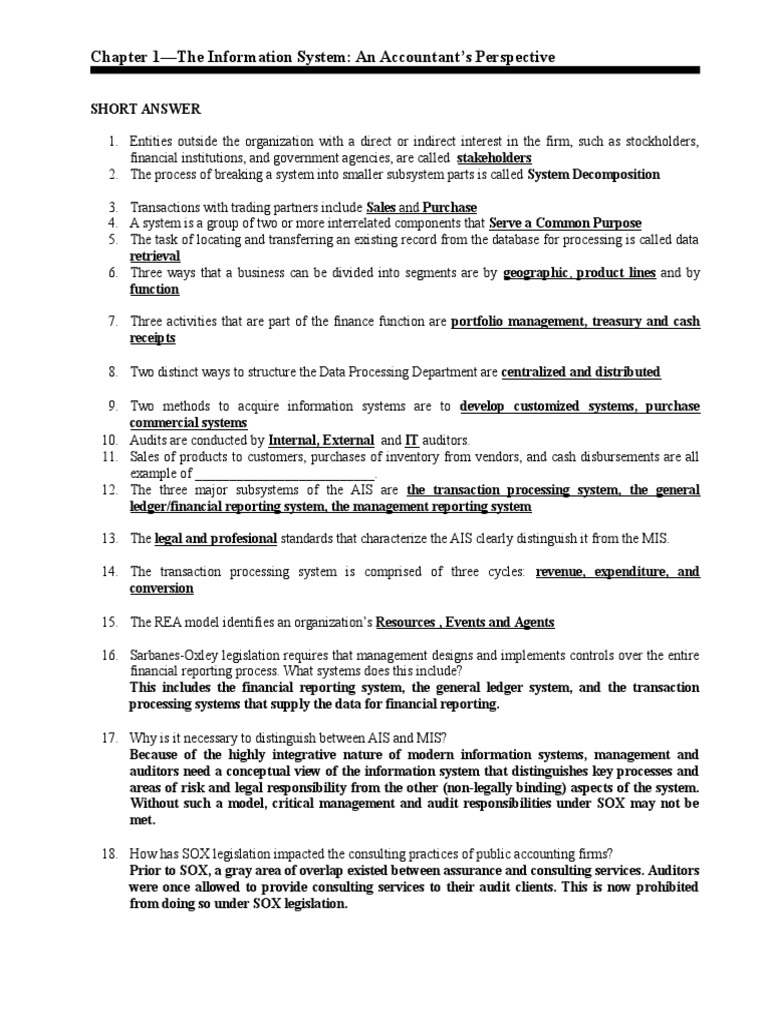 Quiz SIA - Solved | Enterprise Resource Planning | Audit