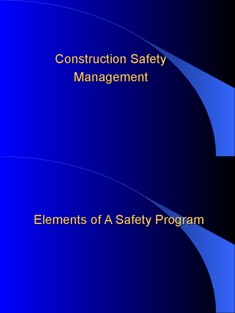 Construction Safety Management Essentials | PDF | Occupational Safety ...