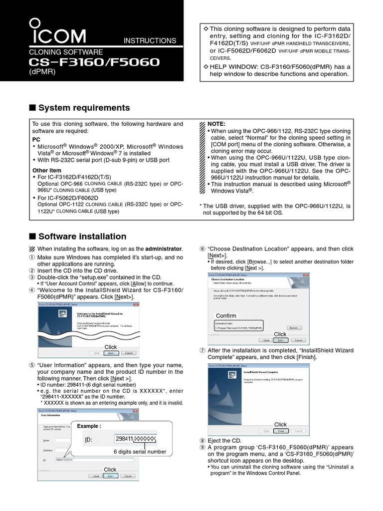 CS-F3160 F5060 (DPMR) W 0 | PDF | Usb | Microsoft Windows
