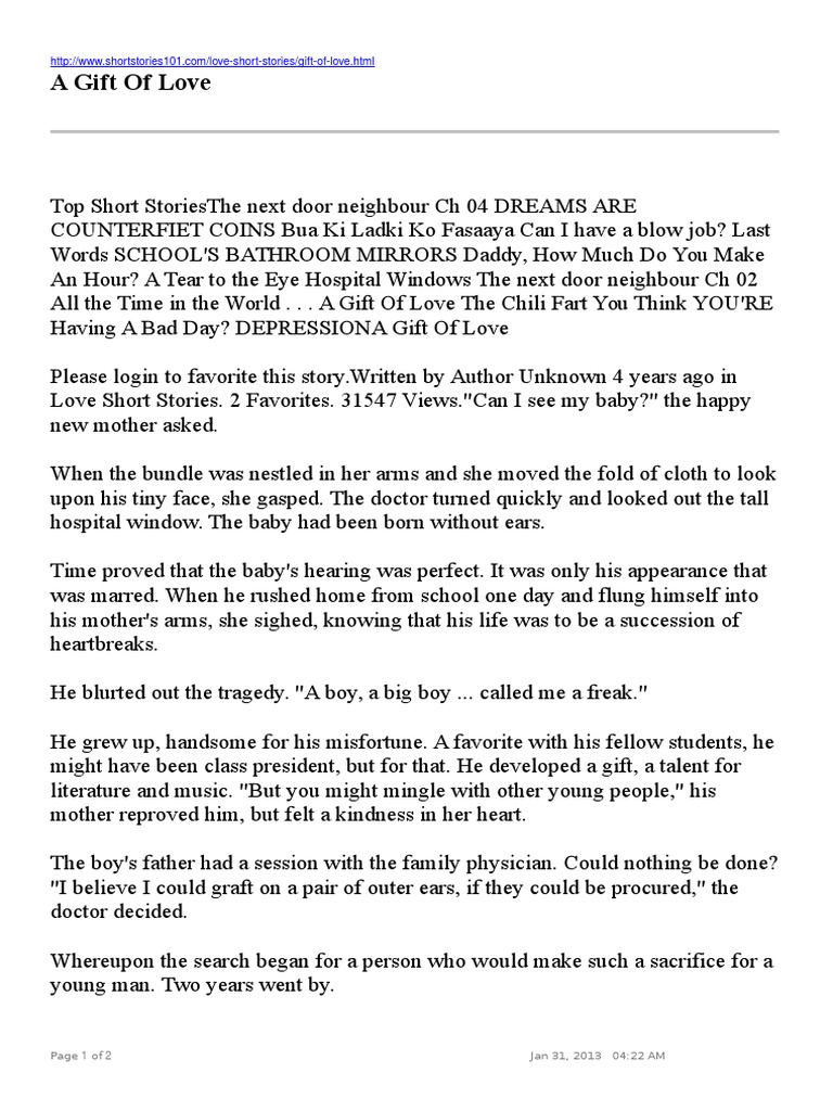 A Gift of Love | PDF