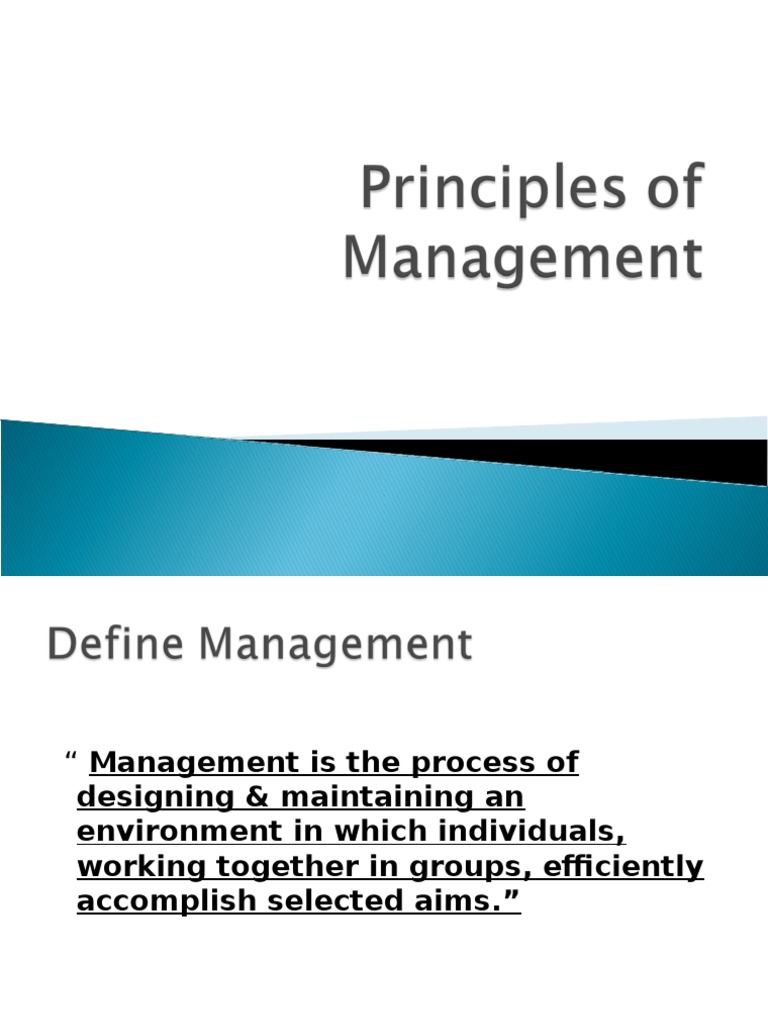 Principles of Management Overview | PDF | Employment | Science