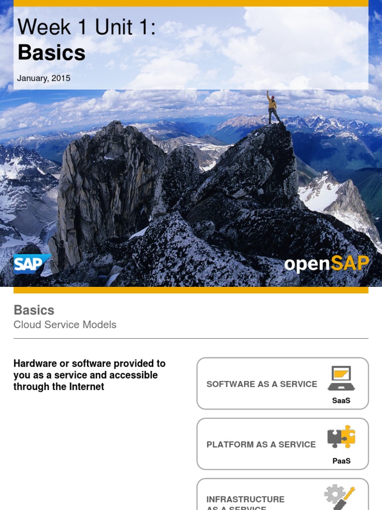openSAP Hanacloud1-2 Week 1 SAP HANA Cloud Platform Basics PDF | PDF | Eclipse (Software ...
