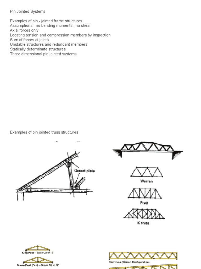Pin Jointed Systems | PDF | Truss | Bending