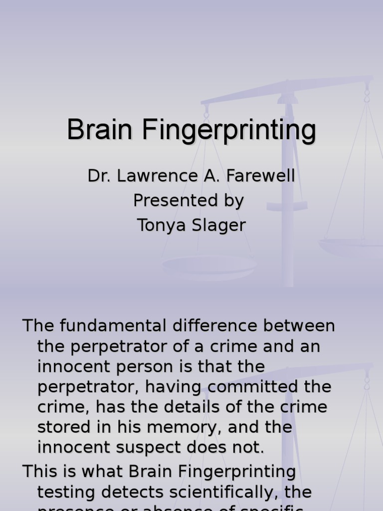 Brain Fingerprinting | PDF