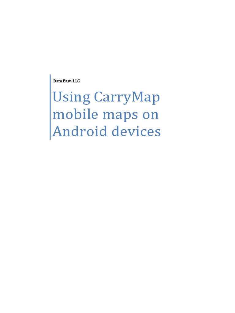 CarryMap Mobile Maps Guide for Android | PDF | Computer File | Download