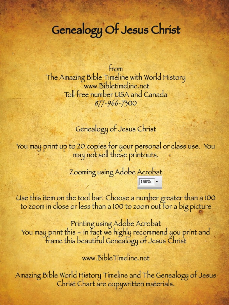 Genealogy of Jesus Christ | PDF